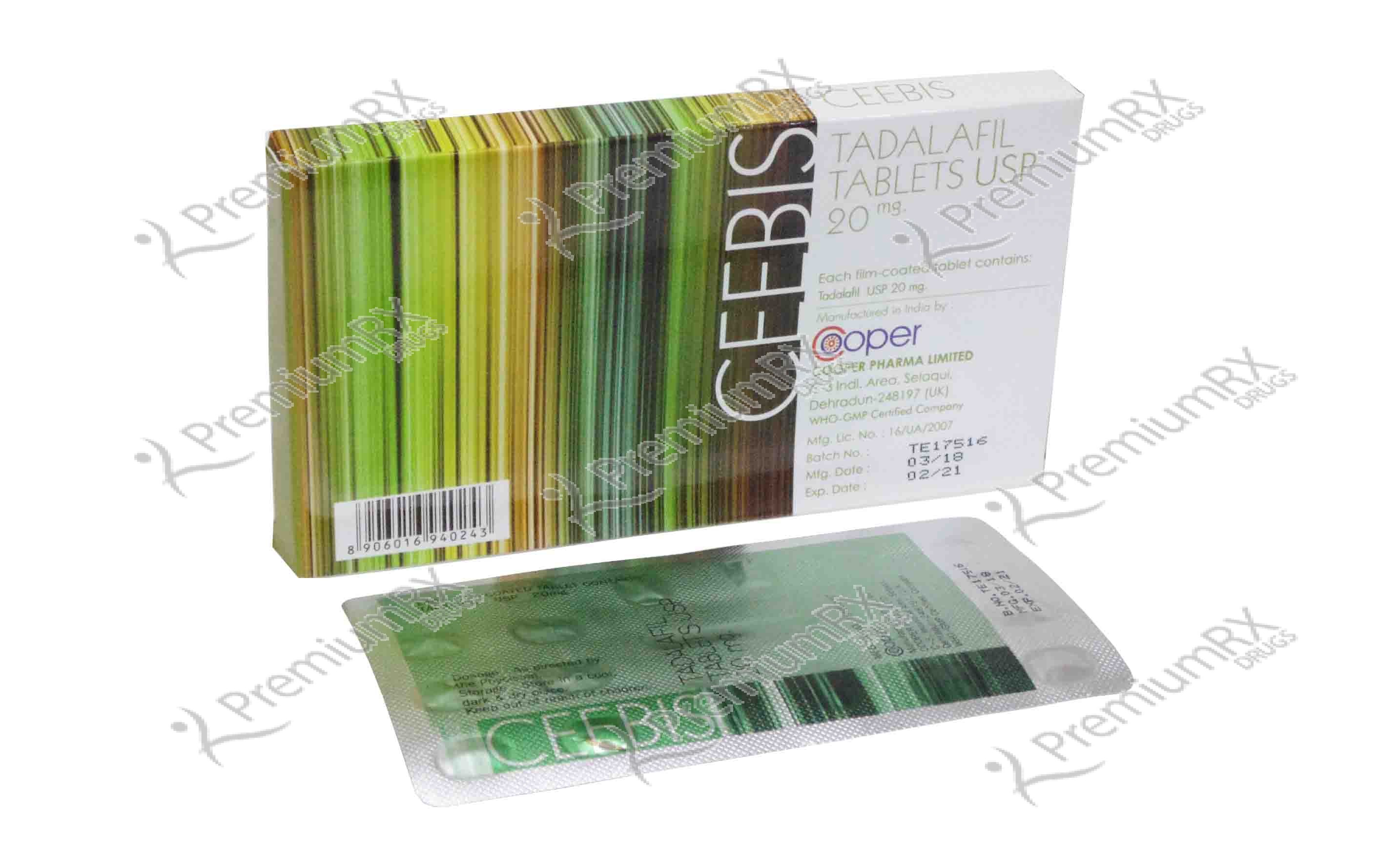 Ceebis 20 mg Tablet, Ceebis Tadalafil 20mg Online | PremiumRxDrugs