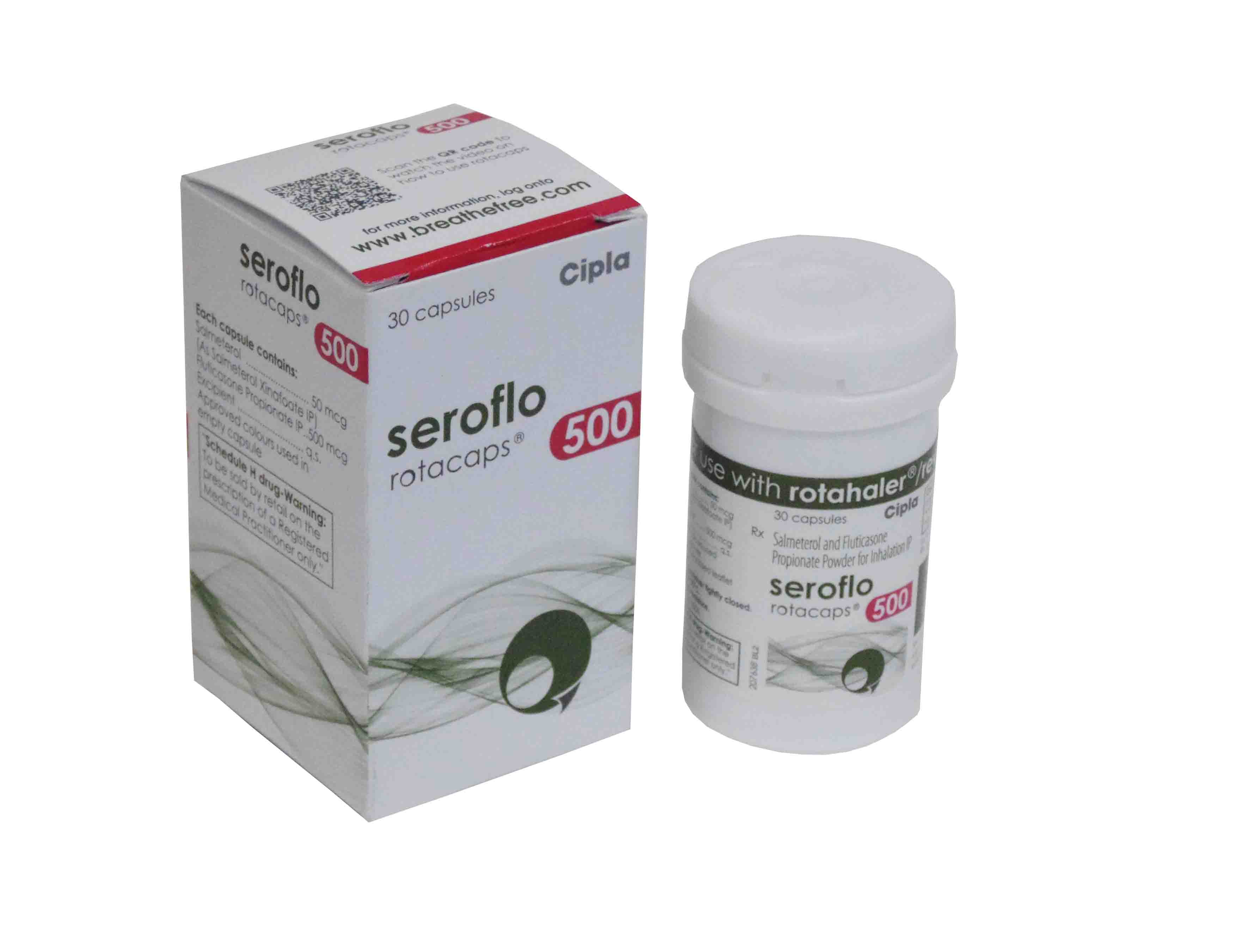 Seroflo Rotacaps 500 Buy Online : Uses, Side Effects, Precautions